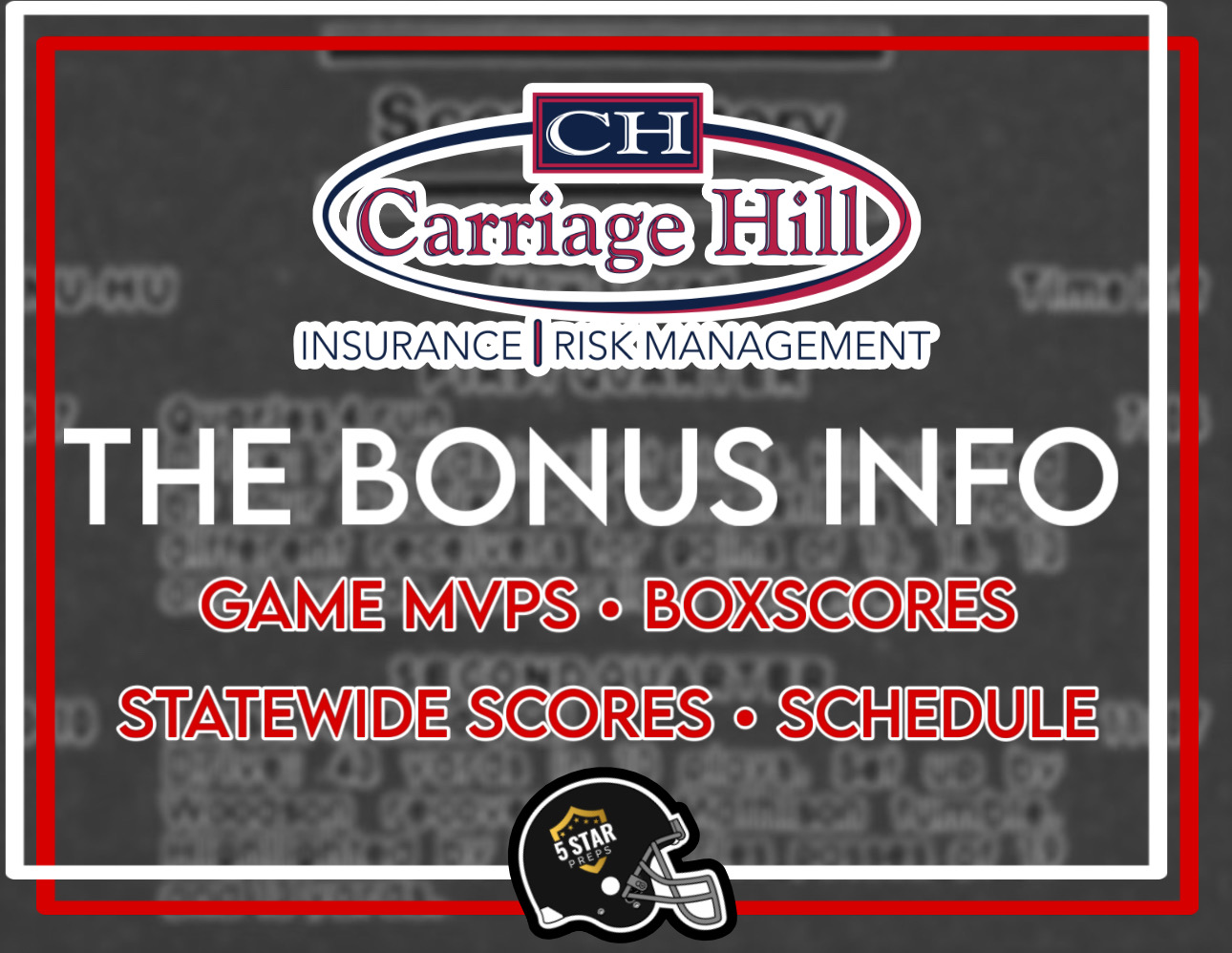 THE BONUS INFO (Week 10 | 2025) - presented by Carriage Hill Insurance ...