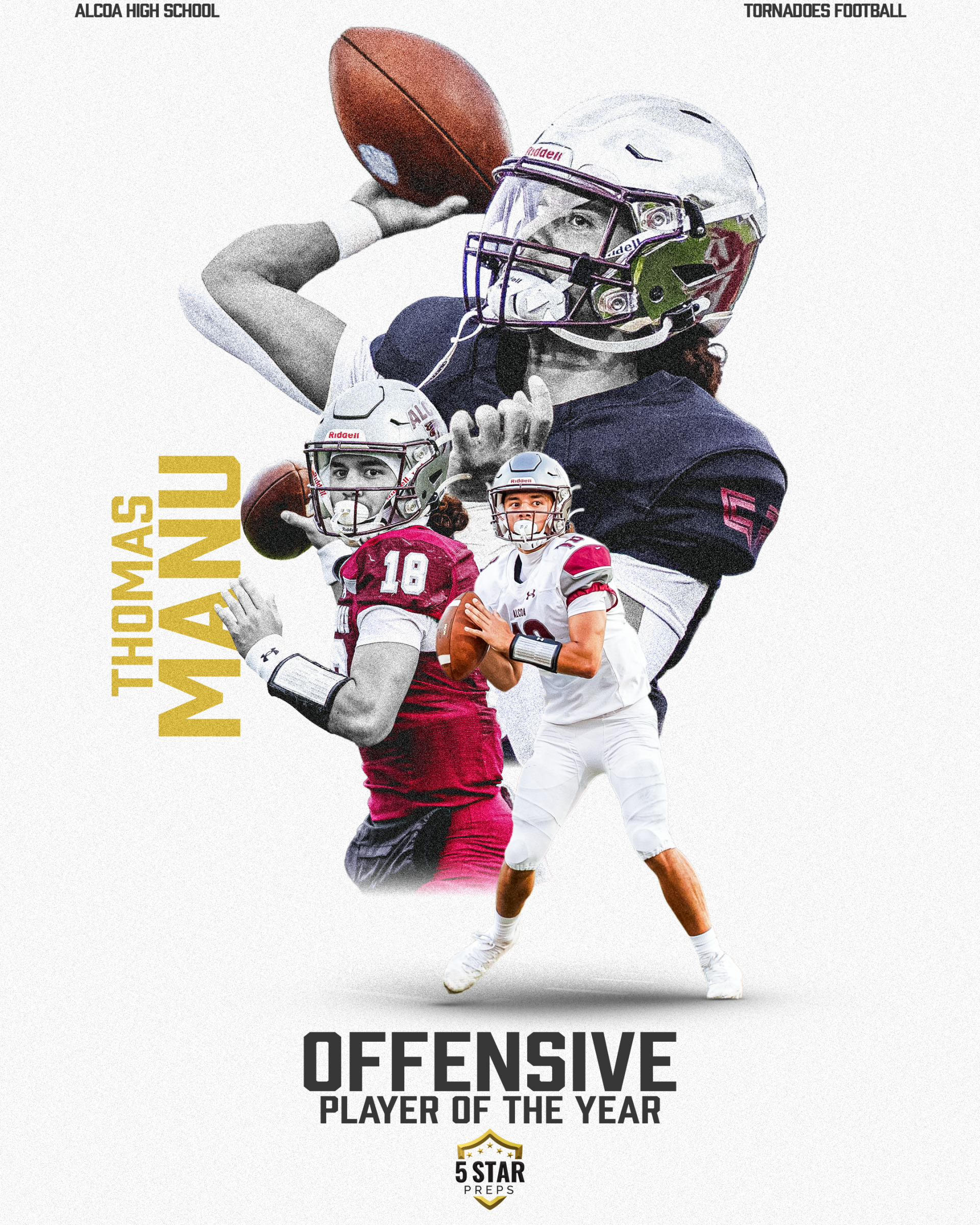 5STAR PREPS 2025 OFFENSIVE PLAYER OF THE YEAR: Thomas Manu, Alcoa ...